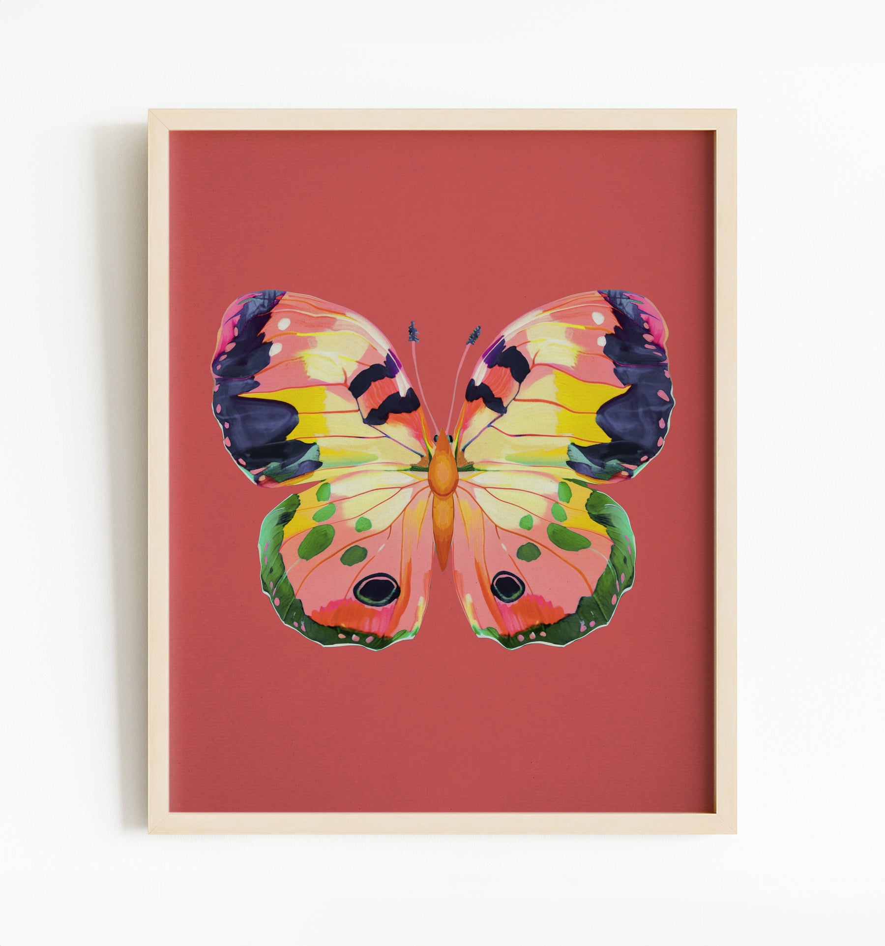 Painted Butterfly Vertical Art Prints – The Crown Prints