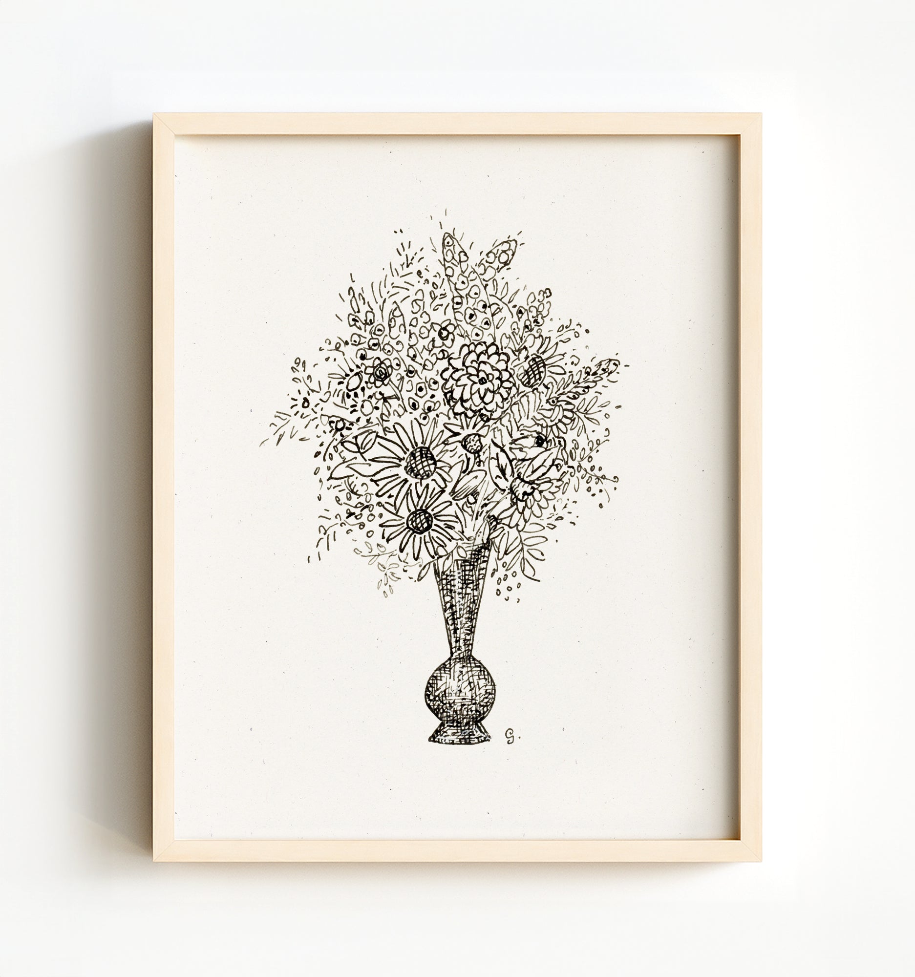Flower Vase Art Print - The Crown Prints