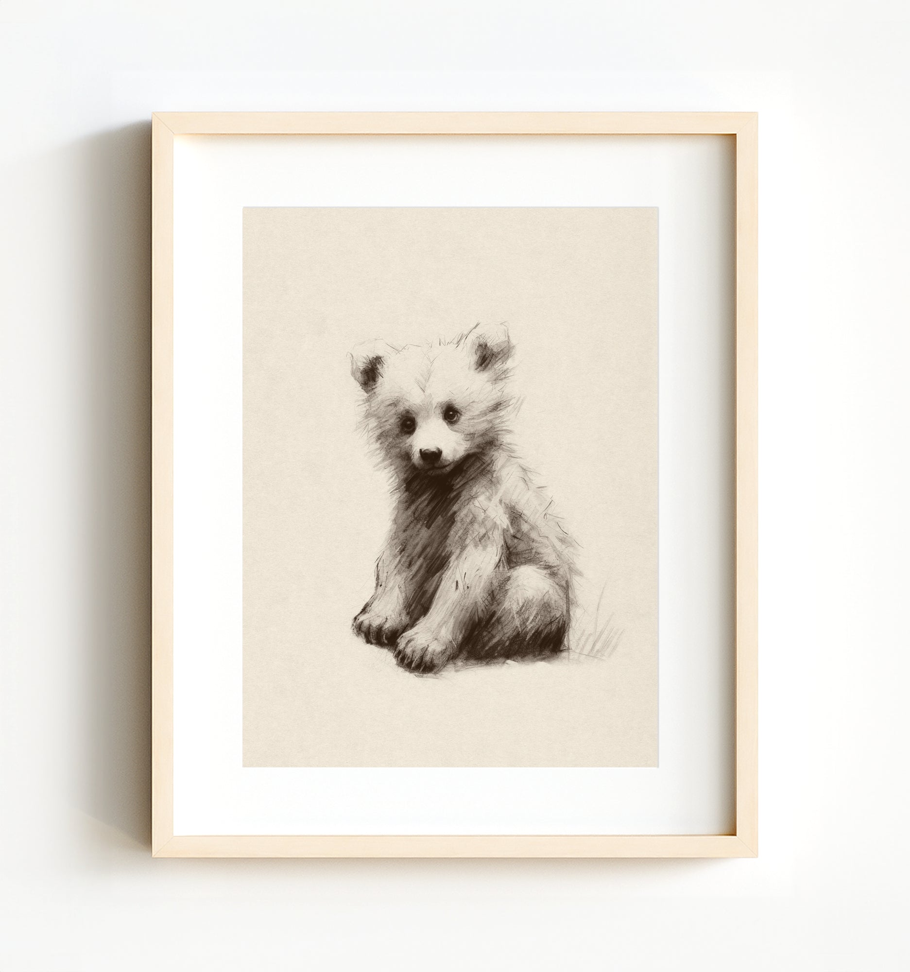 Sketchbook Bear Nursery Art Print - The Crown Prints