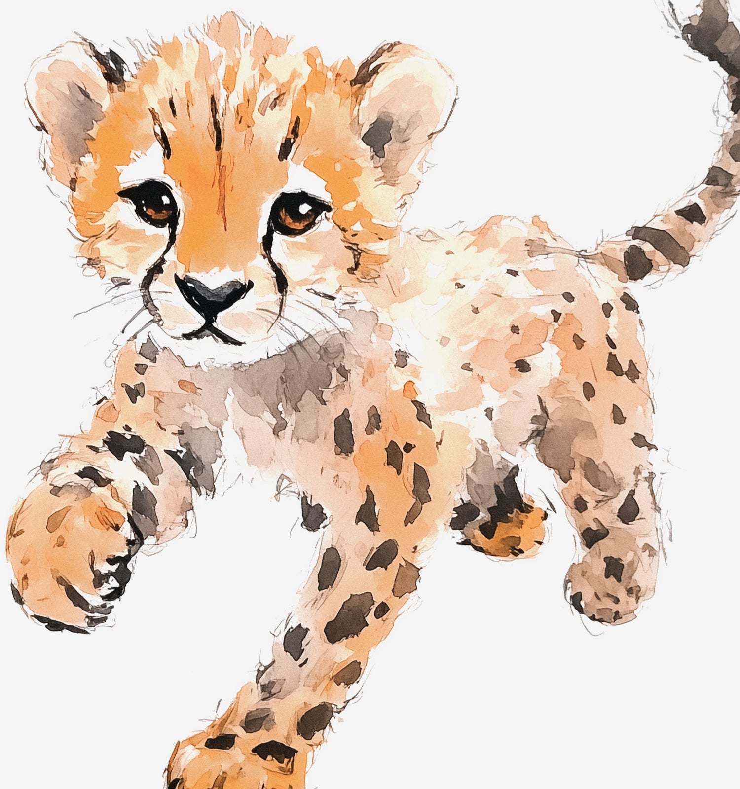 Watercolor Cheetah Art Print – The Crown Prints
