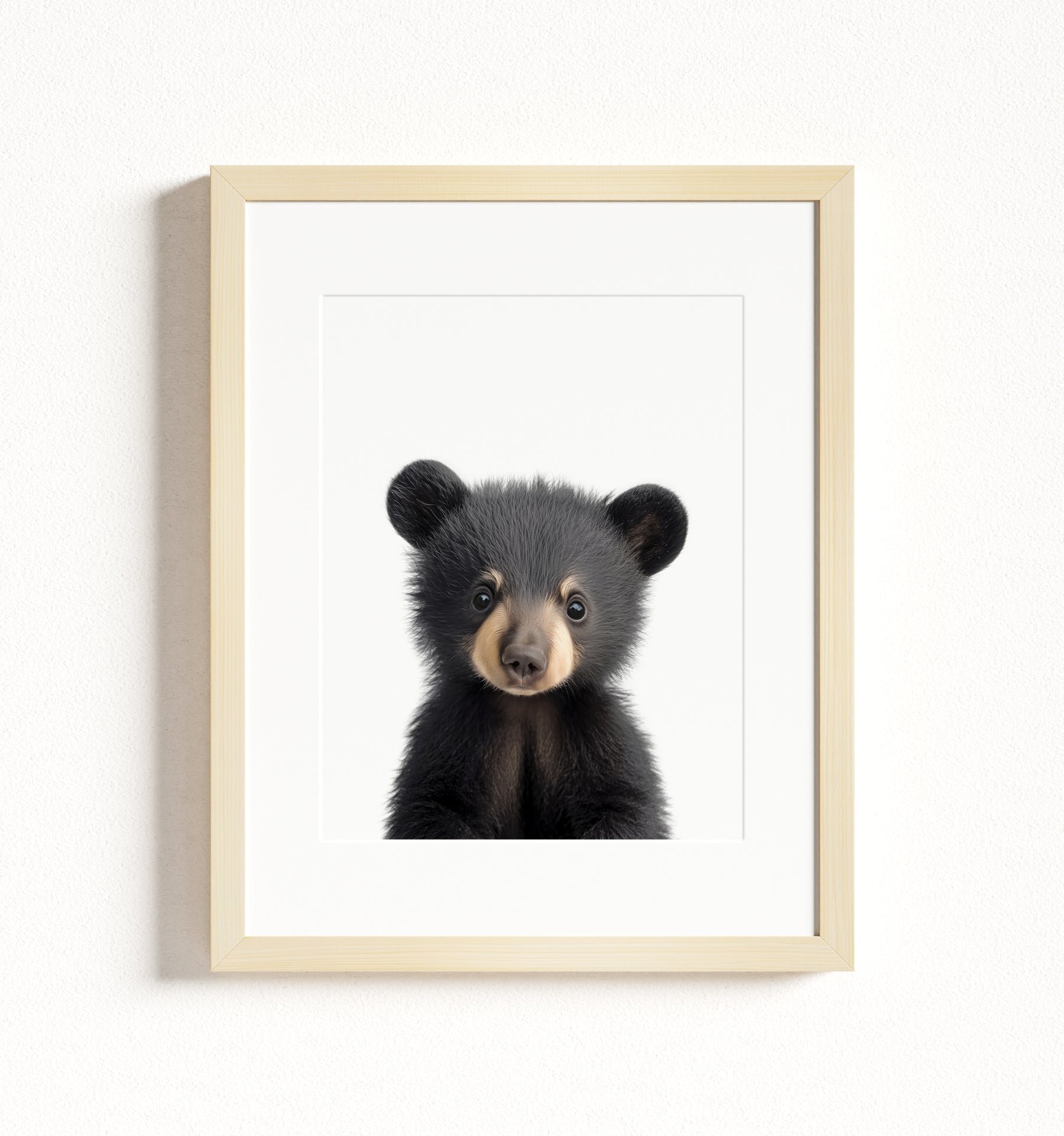Baby Black Bear – Baby Animal Nursery Poster – The Crown Prints