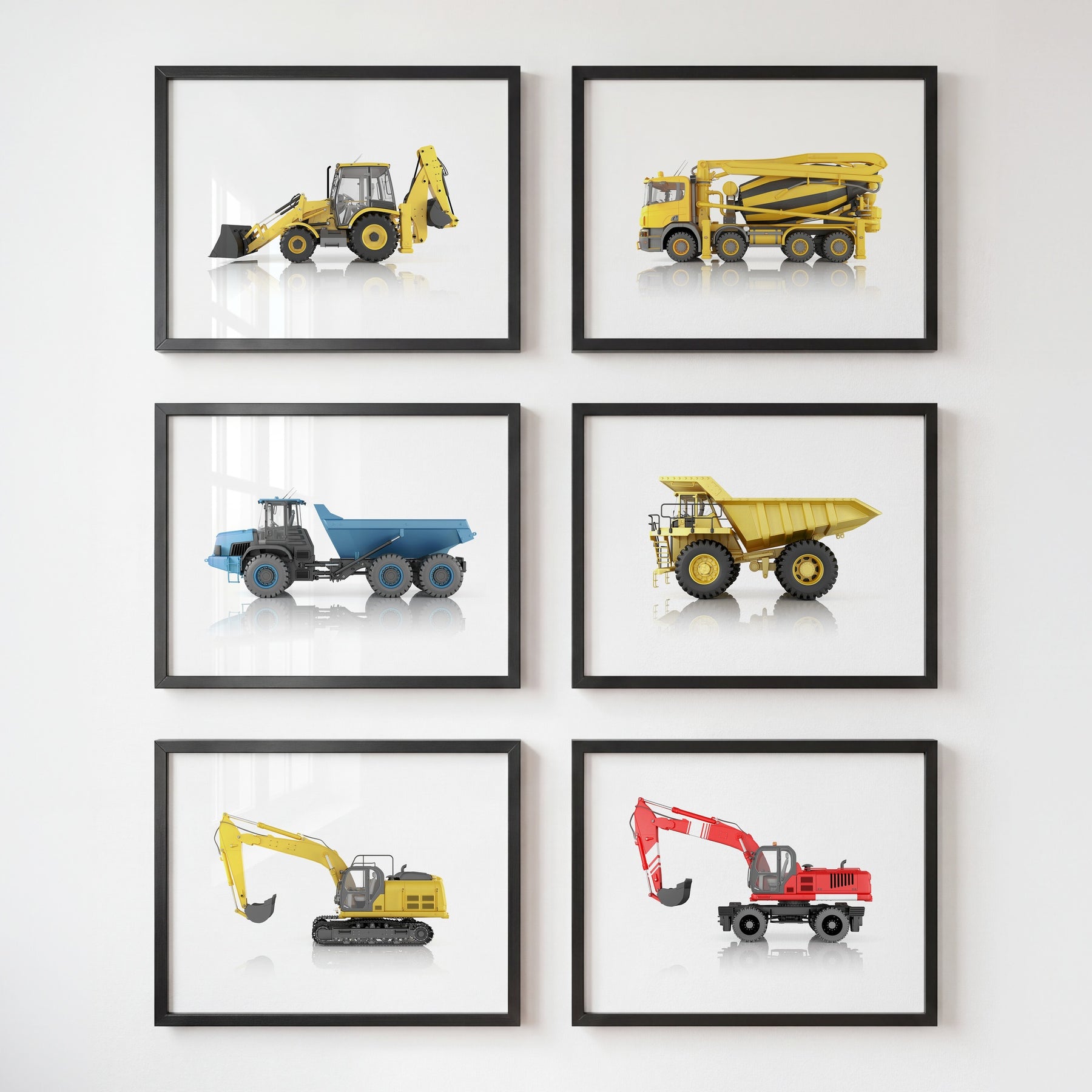 Construction Vehicles Collection Set of 6 - Horizontal · 5x7 · Fine Art ...