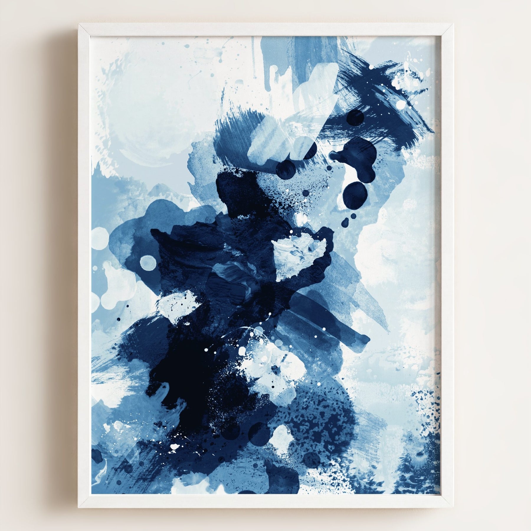 Indigo Abstract No. 2 Art Print – Blue Home Wall Decor – The Crown Prints