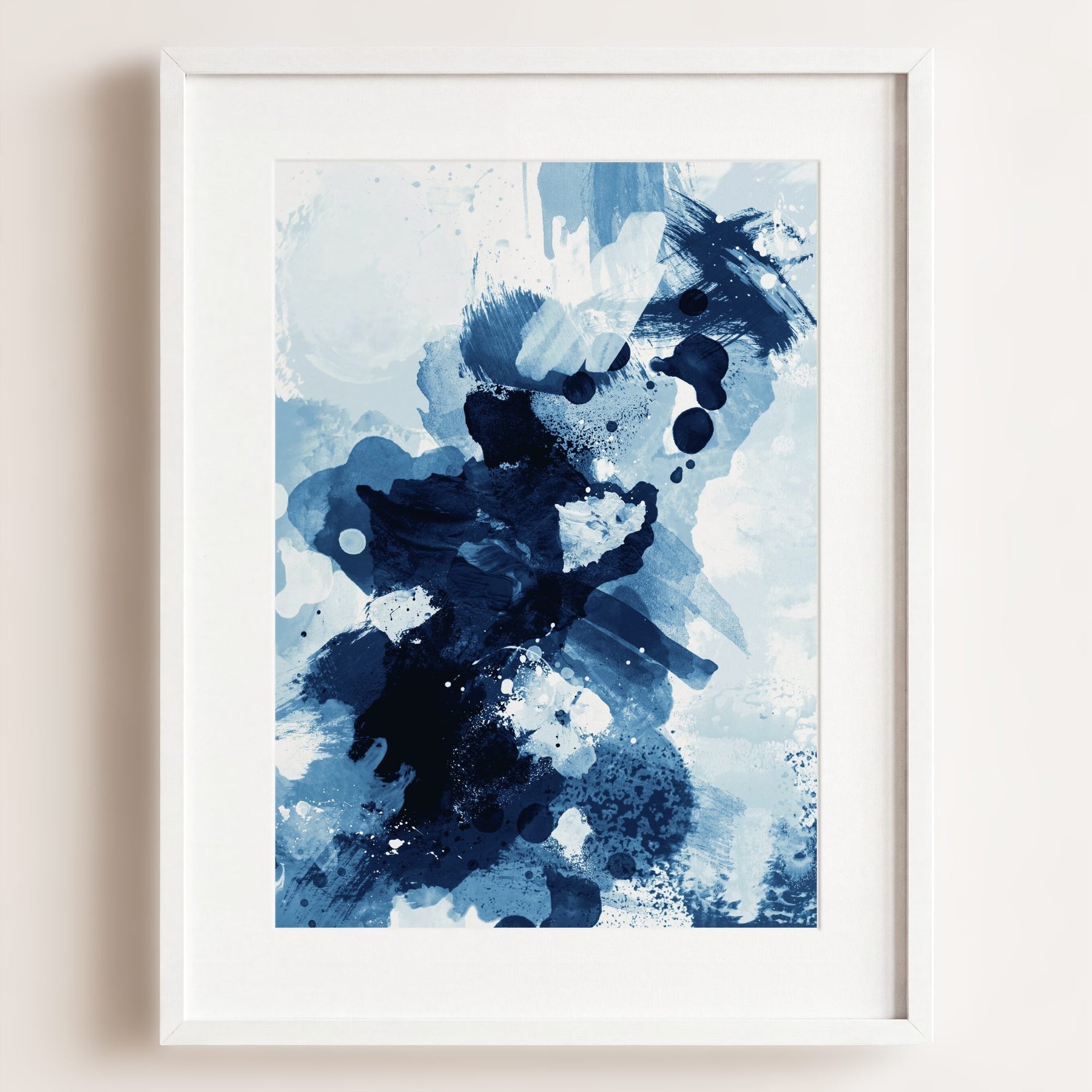 Indigo Abstract No. 2 Art Print – Blue Home Wall Decor – The Crown Prints