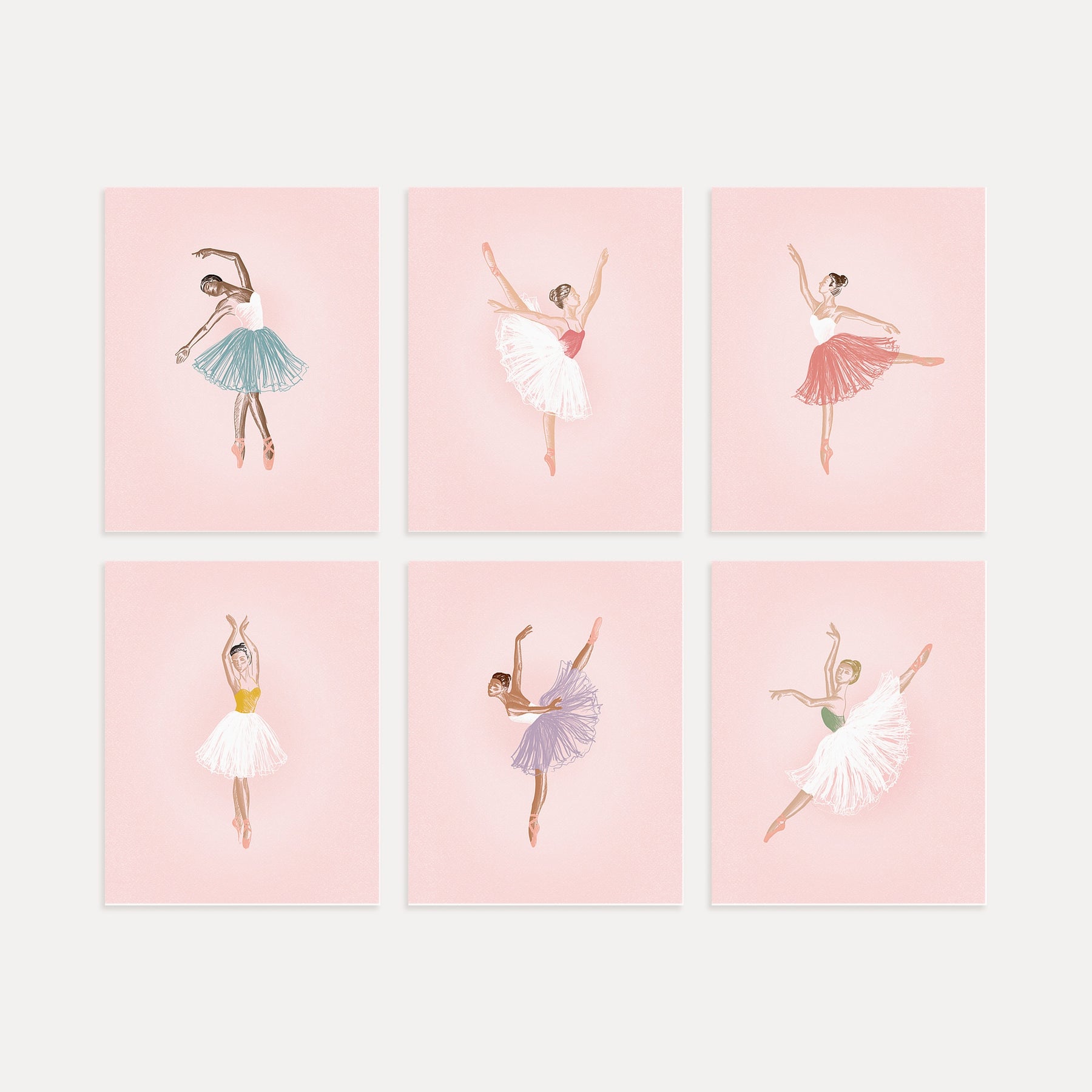 Ballerina Art Prints – Girls Room Dancer Wall Decor – The Crown Prints