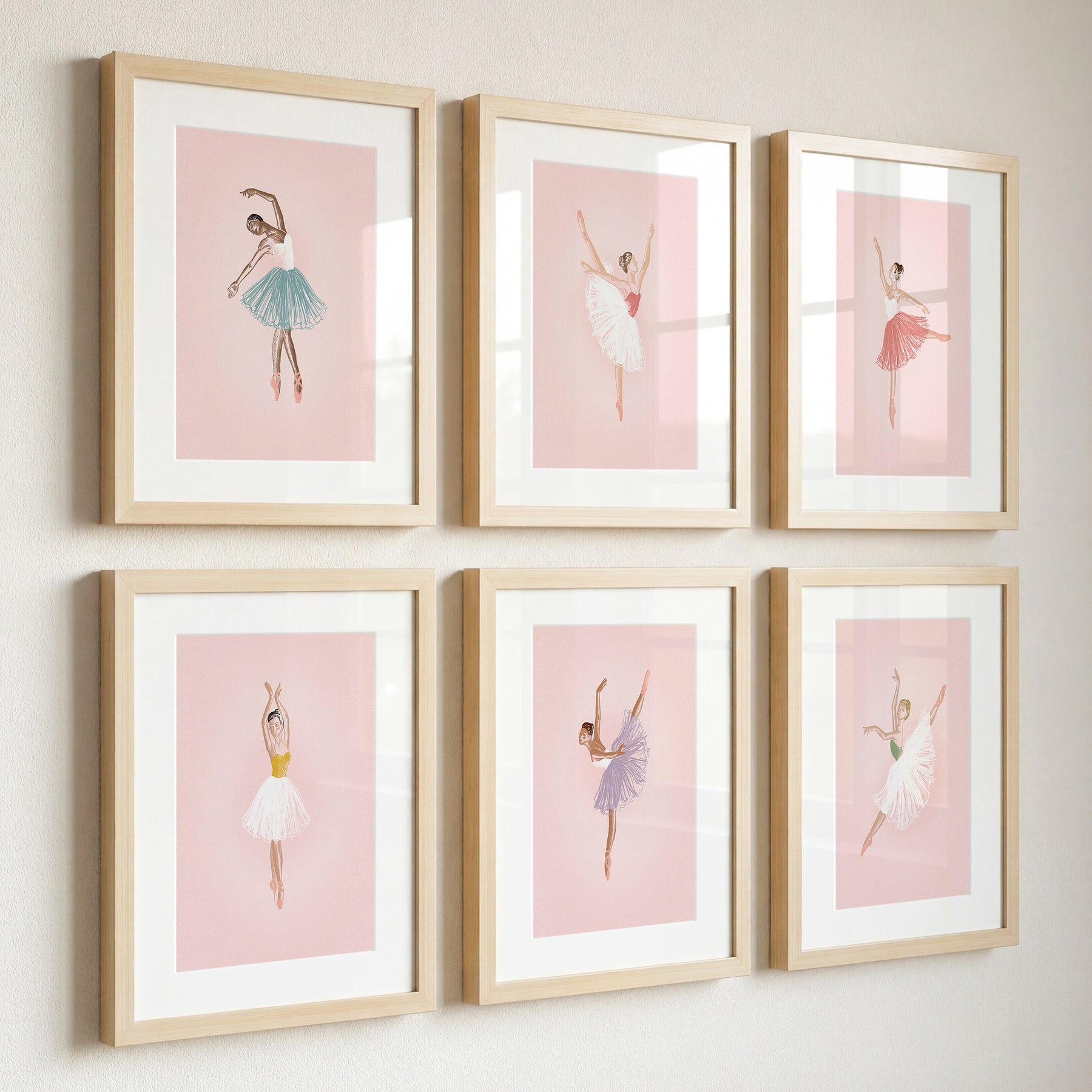 Ballerina Art Prints – Girls Room Dancer Wall Decor – The Crown Prints