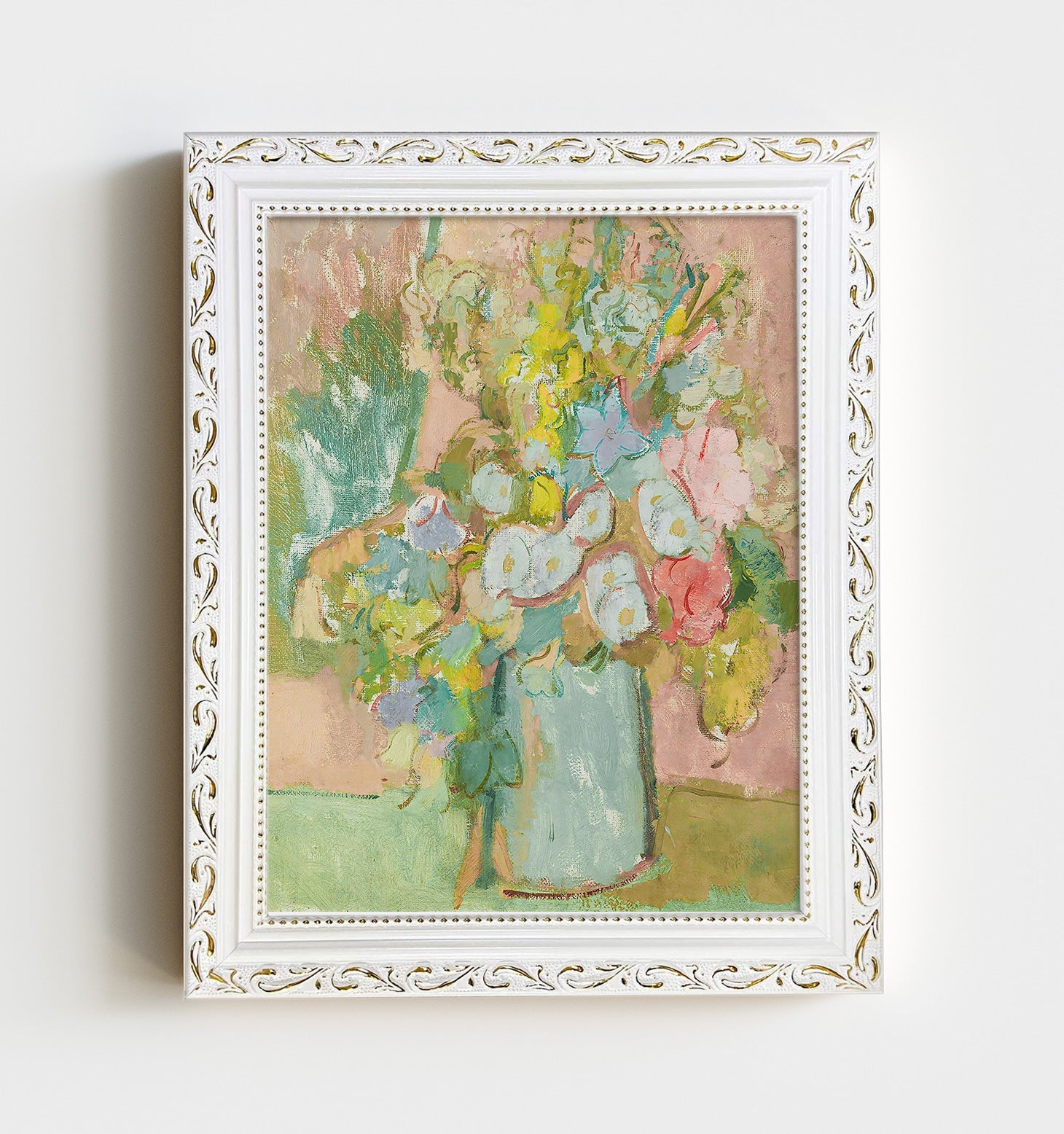 💐 Vintage Vase of Flowers Art Print – The Crown Prints
